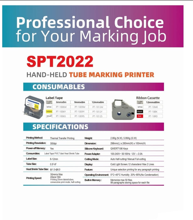 Ferrule Tube Printing Machine SPT-2022 PT-1010