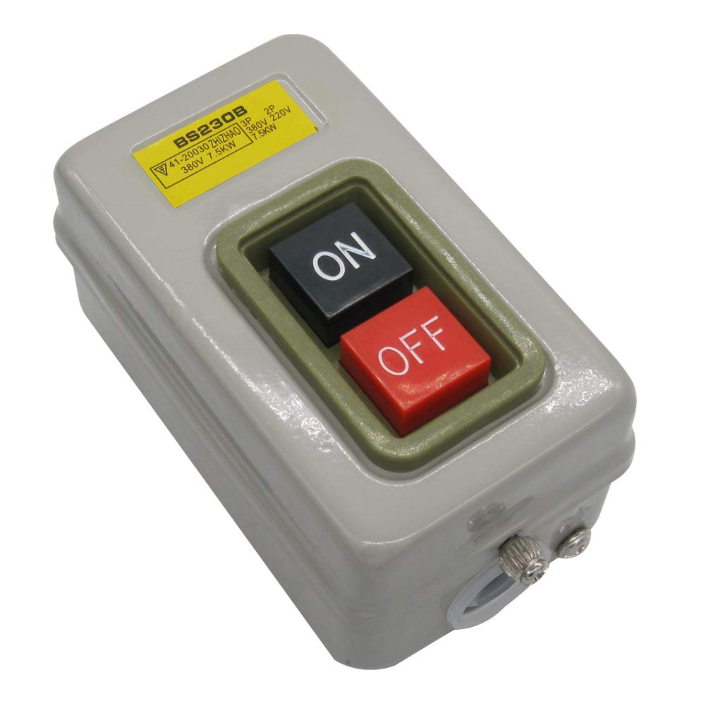 Buy Latching ON/OFF Push Button Switch - AC 220/380V, 7.5KW, 100x60x54mm