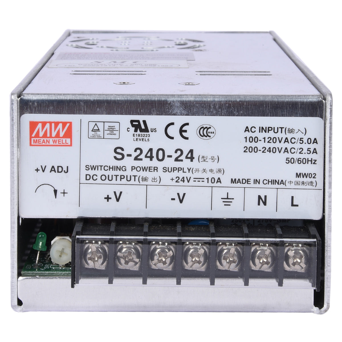 Stable Power Delivery: S-240 Switching Power Supply - 110-240V to 24VDC